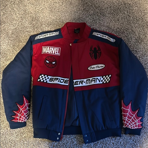 Marvel | Jackets & Coats | Marvel Spiderman Kids Jacket Red And Blue ...